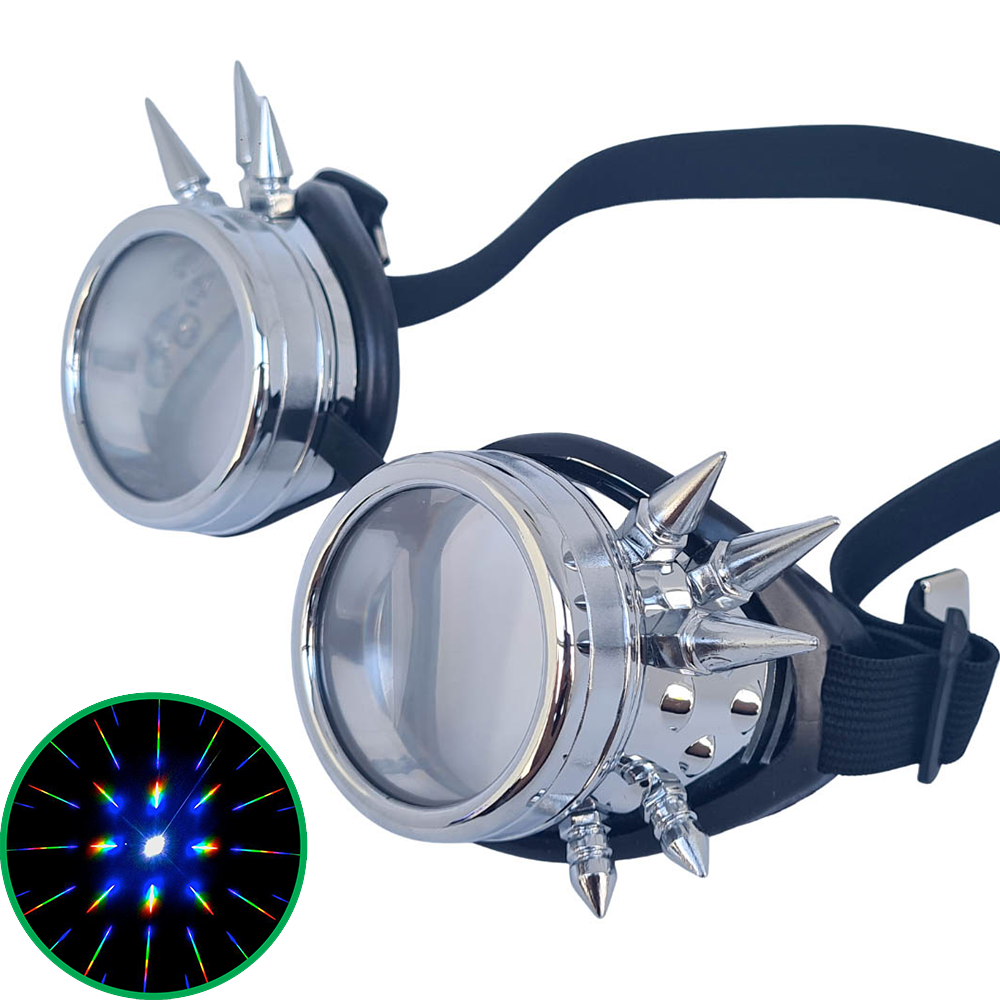 Chrome Steampunk Diffraction Goggles – Euphorium Store