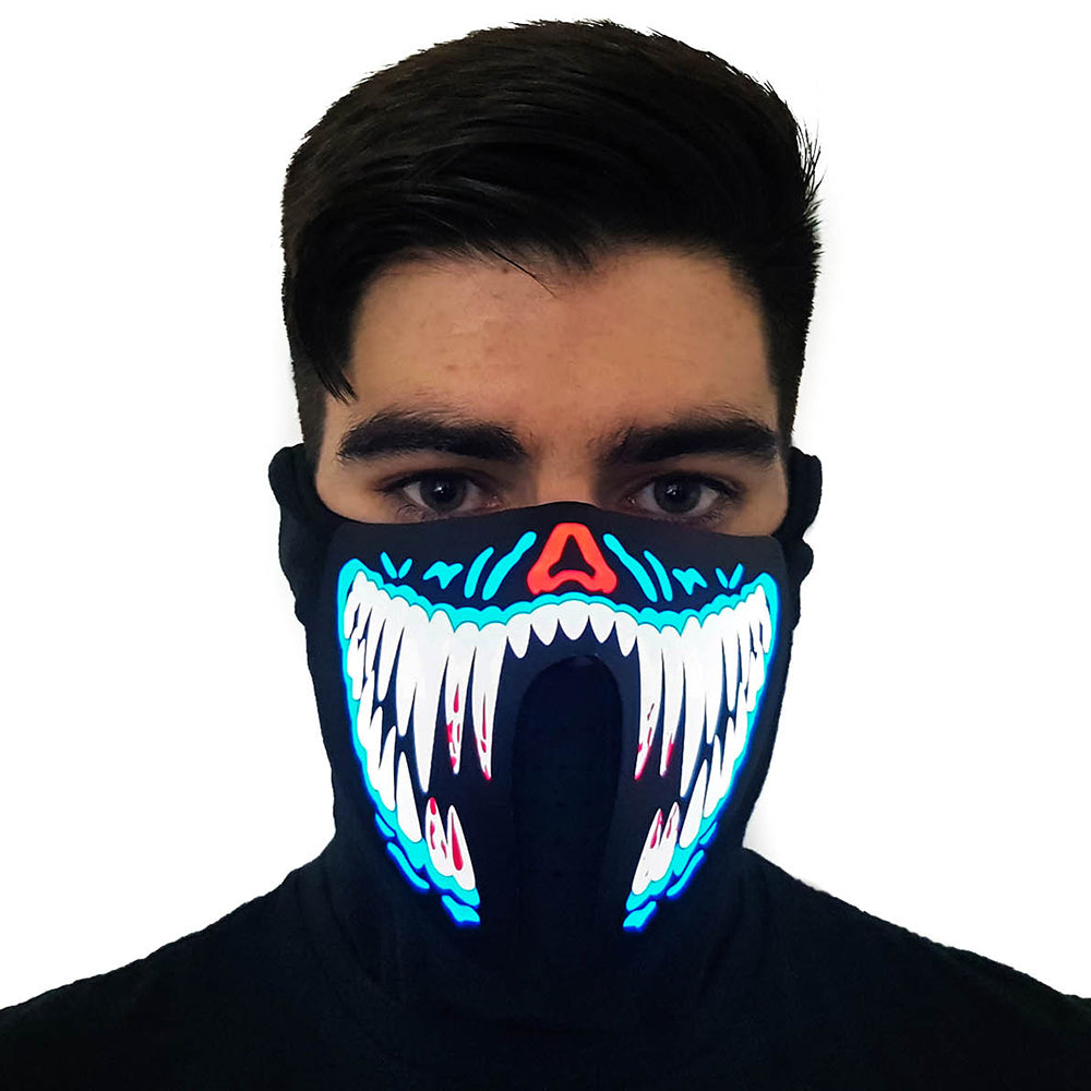 Blue Venom LED Sound Reactive Mask – Euphorium Store