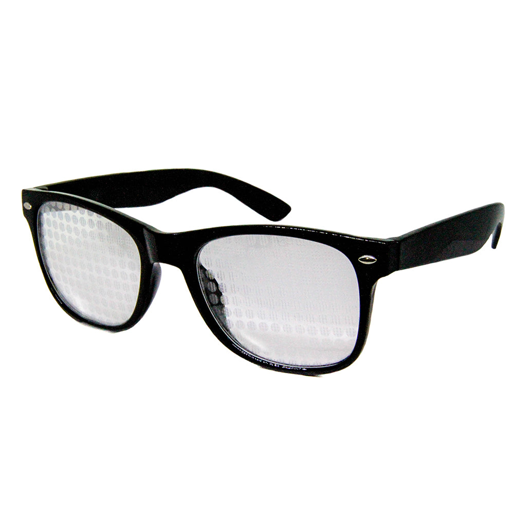 Black Wayfarer Spiral Diffraction Glasses – Euphorium Store